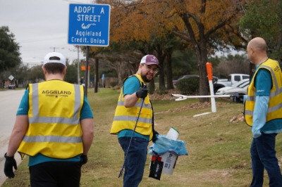 Aggieland CU Launches Trash Patrol for Adopt-a-Street